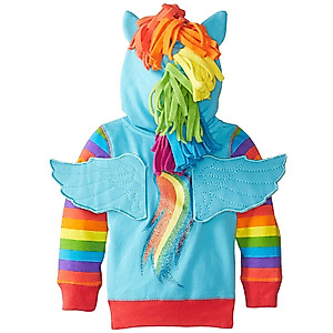 My Little Pony Girls' Rainbow Dash Cosplay Hoodie, Rainbow Dash, 4T