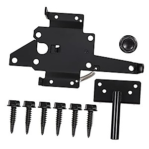 YARNOW Fence Door Hinge Outdoor Playpen Door Closer Hinge Hinges Outdoor Gate Hardware Gate Latches for Metal Heavy Duty Post Gate Closer Gate Hinges for Wooden Fences Heavy Duty Black