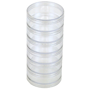 Paylak CNTB111-6 Storage Stackable Containers 6 for Beads Crafts 2.75" Round