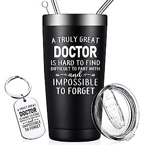 DOEARTE Doctor Gifts for Men - Doctor Appreciation Gifts - A Truly Great Doctor Is Hard to Find - Doctor Day, Graduation Gifts for Doctor, Physician, Dr - 20oz Insulated Tumbler