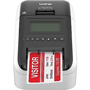 Brother QL-820NWB Professional Ultra Flexible Label Printer - WiFi, Ethernet and Bluetooth - 110 Labels Per Minute, 300 x 600 dpi, Auto Cutter, Includes 1 Roll of 400 Address Labels, Tilsiy