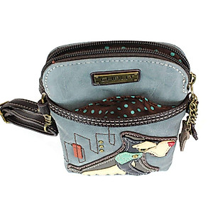 Chala Schnauzer Cellphone Crossbody Handbag - Convertible Strap Schnauzer Mom Gift