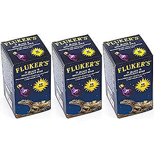 (3 Pack) Fluker's Black Nightlight Bulbs for Reptiles 60 watt