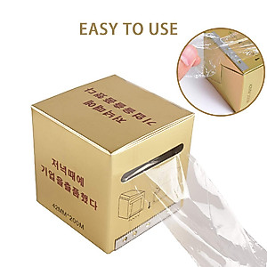 CICITOYWO Disposable Eyebrow Tattoo Plastic Wrap Preservative Saran Barrier Film Microblading Supplies Lips Permanent Make Up Cling Wrap Cover Tape Roll Transparent 2 PCS