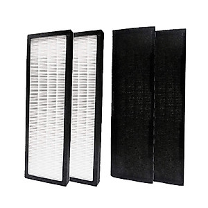 Nispira True HEPA Filter B FLT4825 Replacement For GermGuardian Air Purifier AC4825 AC4825E AC4825DL AC4825DLX AC4850PT AC4900CA AC4900ca AC4850PT AC4820 Pure Guardian AP2200CA Black Decker, 2 Pks