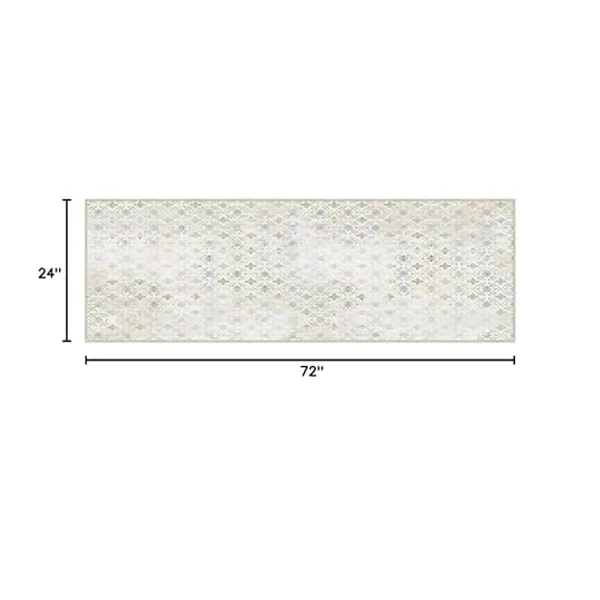 Phantoscope Hallway Runner Rug 2'x6' - Boho Washable Non-Slip Kitchen Rug Runner Ultra-Thin Geometry Distressed Accent Throw Rug for Entryway Laundry Bathroom Bedroom, Teal Floral/Beige