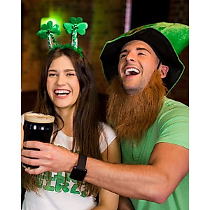 Pekatees Irish Clover Sweatshirt Lucky Irish Clover Sweater for St. Patrick's Green XL