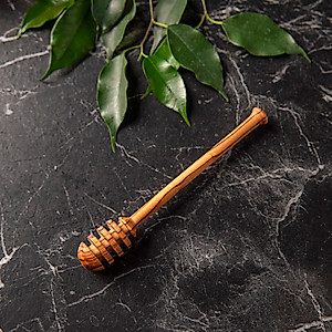 Honey Dipper, Olive Wood Honey Stick, Handcrafted Honey Spoon 6-Inches (6 Inch)