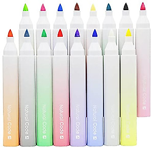 COLNK Acrylic Paint Pens Paint Markers for Rock Painting, Paint Marker Pen Set of 16 Colors, Brush Tip Acrylic Markers for Wood, Canvas, Glass, Ceramic Surfaces, DIY Craft & Art Making Supplies