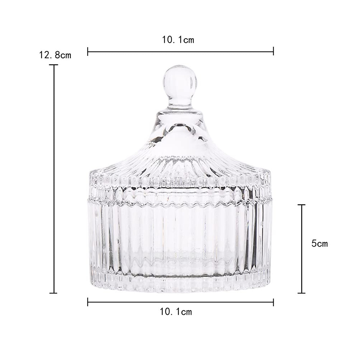 Glazed Glass Candy Dish with Yurt Shape Lid Cover Crystal Sugar Server Bowl Tin Candy Buffet Decorative Cookie Jar Box Bottle Food Storage Container