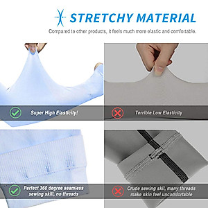 Eutuxia UV Sun Protection Compression Cooling Arm Sleeves, 2 Pairs, Men & Women, Anti-Slip, Ideal for All Hiking Running Football Basketball Sports, Outdoor Activities & Indoor, Black