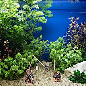 Yardwe 3pcs Miniature Garden Ornament Ceramic Fisherman Fishing Figures Figurines Fairy Garden Statues Small Character Sculptures Decor for DIY Sandbox Zen Garden Terrarium Decor