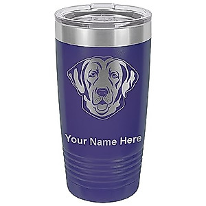 LaserGram 20oz Vacuum Insulated Tumbler Mug, Chesapeake Bay Retriever, Personalized Engraving Included (Dark Purple)