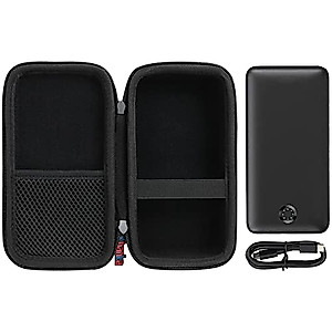 khanka Hard Travel Case Replacement for Anker 347 Power Bank (PowerCore 40K), 40,000mAh Battery Pack, Case Only (Black)