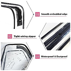 CADAVO TSA Approved Toiletry Bag, 3 Pack Clear Travel Bags for Toiletries, Quart Size Makeup Cosmetic Bag Organizer for Women Men Travel Accessories(Black)