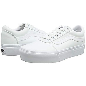 Vans Women's Ward Platform Sneaker, White Canvas White 0rg, 7.5