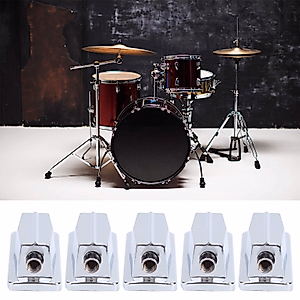 5Pcs Drum Claw Hook, Rectangular Chrome Plated Snare Drum Lug Bass Drum Replacement Parts