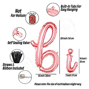 Bride To Be Letter Balloons - Big Rose Gold Bride To Be Banner In Cursive / Script Letters | Great For Bachelorette Party Decorations / Bridal Shower Decor | Bride To Be Foil Mylar Balloon