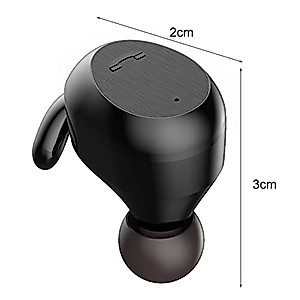 True Wireless Business Bluetooth5.0 Earbuds,Mini in-Ear Noise Canceling Monaural Premium Fidelity Sound Headphones Fast Pair Earphone Sports Headset for Office, White