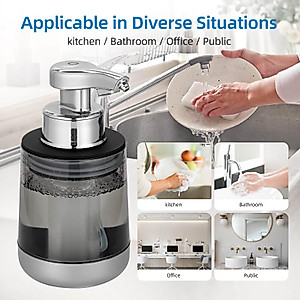 Automatic Soap Dispenser Touchless: 10oz Foaming Soap Dispenser, Hand Free Soap Dispenser Rechargeable Soap Dispenser, for Bathroom, Kitchen, Hotel…