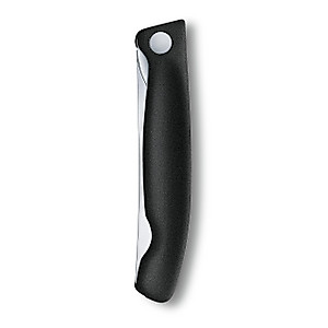 Victorinox Swiss Classic Foldable Paring Knife, Straight Edge Black 4.3 in