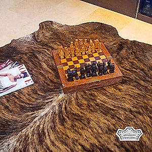 Appaloosa Cowhides Natural Medium Brindle Cowhide Rug (5' x 7')