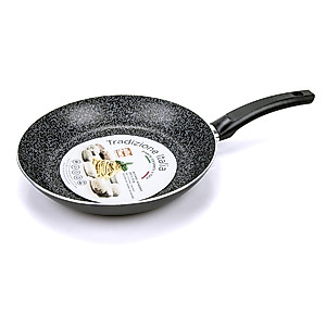 ALLUFLON Tradition Italy Frying Pan, Aluminium, Black, 20 cm