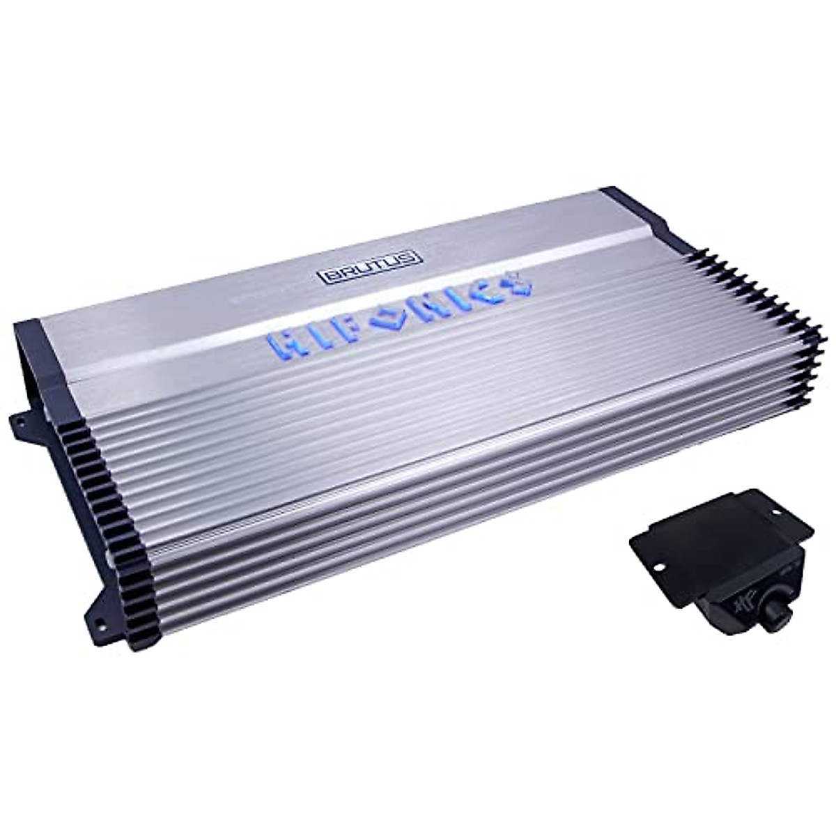 Hifonics BXX6000.1D 6000 Watt RMS 1-Channel Monoblock D Class Amplifier Brutus Car Audio with Red 0 Gauge Installation Kit Bundle,Silver