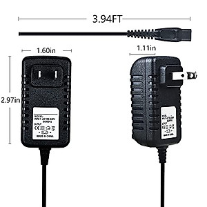 J-ZMQER New AC DC Adapter Compatible with Electronics Type 6000X 12V DC 4.5W - 15V DC 5.4W Shaver Class 2 Battery Charger 12VDC to 15VDC World Wide Use Power