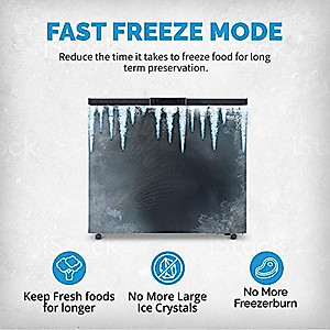 Newair Chest Freezer - 6.7 Cubic Feet Reach In Freezer Chest - Quiet Freezer with Digital Temperature Control, Open Door Alarm, and Fast Freeze Mode - Black