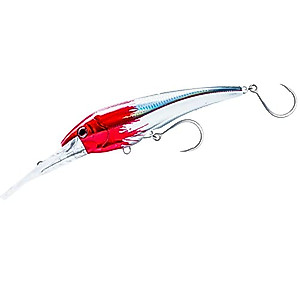 Nomad Design DTX Minnow with Patented Autotune System - Distressed Baitfish Swimming, Hydrospeed Belly Eyelet for Faster Trolling, BKK Diablo 5X Singles 3/0 Hooks, 125 FLT 5, 20ft, Hot Pink Mackerel