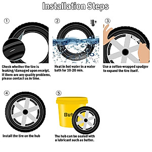 YBang 60/70-6.5 tubeless tire with valve for Segway Ninebot Max G30 / G30E / G30LP electric scooter solid rubber tires 10-inch anti-slip explosion-proof tires (2 Pcs)