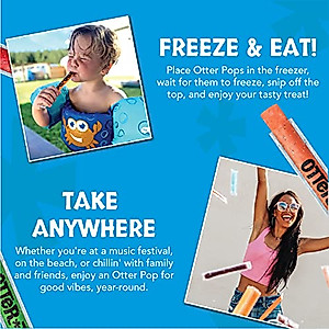 Otter Pops, Original Assorted Freezer Pops, 1oz Freeze Pops in Six Zippy Flavors, 100 Count, (85100)
