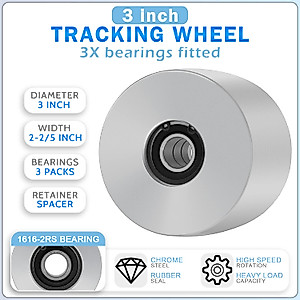 Belt Grinder 2" x 72" Wheel Set Complete Belt Knife Grinder Wheel Set Aluminum Wheel Crowned for Knife Grinder 4" Drive 5/8" Bore 3" Track 2" Idler (4" 5/8-3" - 2")