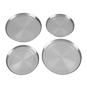 Electric Stove Burner Covers, Stainless Steel Round Kitchen Stove Top Burner Covers Cooker Protection, Set of 4, 2pcs 8.3 and 2pcs 6.7"