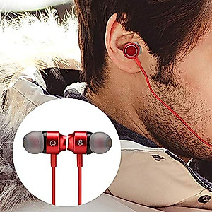 ASHATA Wired Magnetic Earphones, Type C Noise Canceling in Ear Stereo Sports Headphone with Microphone HiFi Music Sound for iOS Android