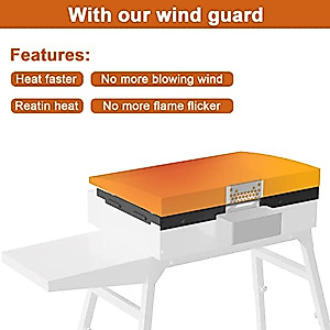 Wind Guard and Food Mesh Screen for Blackstone 22 Inch Griddle, Magnetic Wind Screen for Blackstone 22" Flat Top Gas Grill, Heat Shield/Grease Cup Filter for Blackstone with Rear Grease Cup, Black