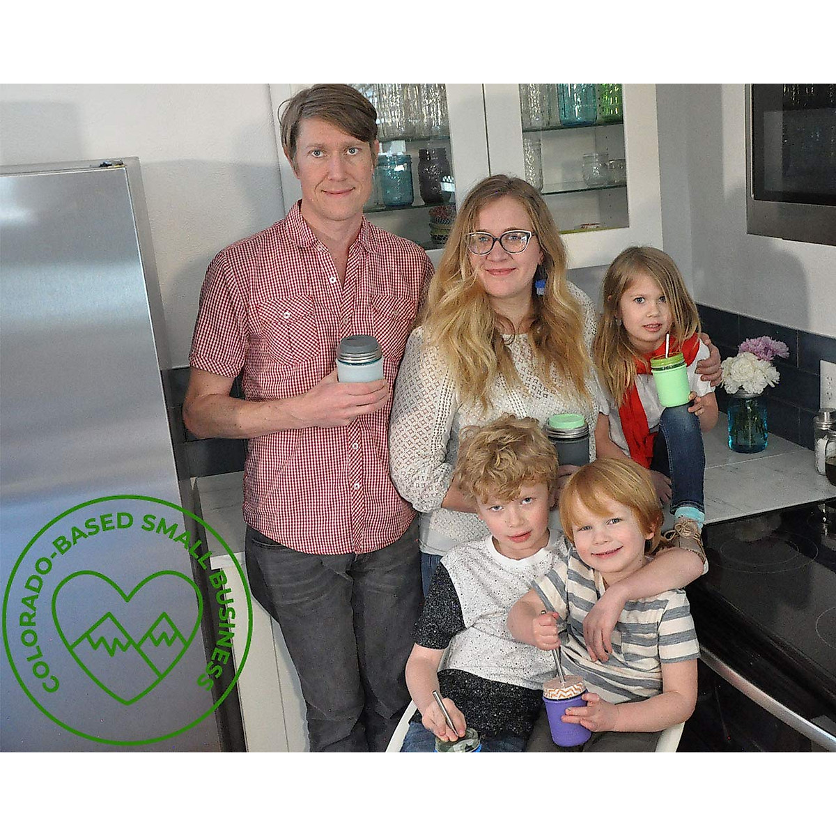 Long Safer Rounded End Stainless Steel Metal Straws for Large Cups, Tall Glasses, or Quart Mason Jars (4 Pack + Cleaning Brush + Bag)