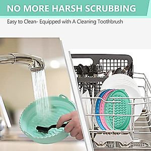 Onite Air Fryer Silicone Liners, Air Fryer Liners Square Pot for 4 to 8 QT, with Air Fryer Magnetic Cheat Sheet, Food Safe Reusable Air Fryers Oven Accessories, 4 Colors