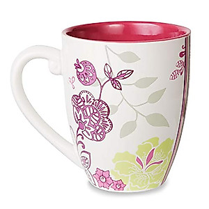 Pavilion Gift Company Mark My Words Mimi Floral Butterfly Grandma Coffee Tea Mug, Large, Pink, 20 ounces