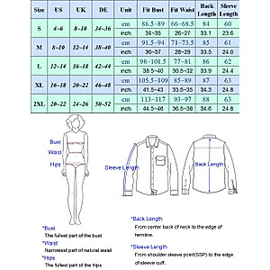 GRACE KARIN Womens's Long Sleeve Plaid Shirts Flannels Cotton Check Hooded Shirt S Blue