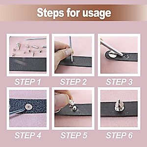 XKCWXY 354 Sets Punk Spikes and Studs Kit，8 Sizes Cone Spikes,Metal Tree Spikes Studs for Leathercraft and Punk Style Clothing Accessories DIY Craft Decoration