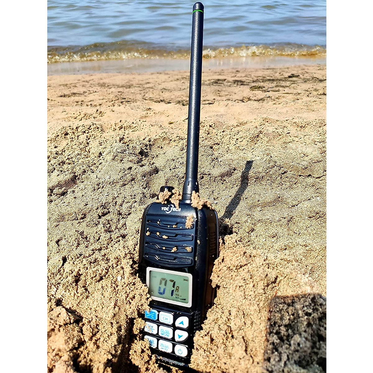 YDC Tech MR-36M Handheld Floating VHF Radio – Submersible, Backlit LCD Display, NOAA Weather, Memory Scan,