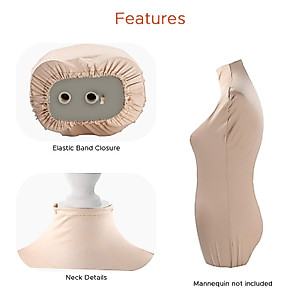NAVADEAL Light Nude Lycra Fabric Cover, for Fashion Designer Retail Boutique Store Dress Form Dummy Model Display Styling Fitting Soft Stretchable Cover (Mannequin NOT Included) 100% Handmade