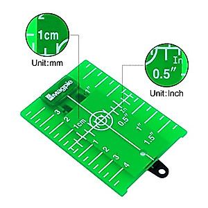 Magpie Laser Target Card Plate - Enhanced Visibility and Accuracy with Magnetic Super-Slim Plates, Measurement Scale in Both Inches and Centimeters, Designed for Both Red and Green Laser Devices