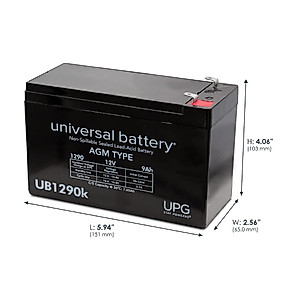 UPG 12V 9Ah SLA Battery Replacement for APC Back-UPS ES 650