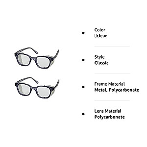 Bouton 249-5907-400 5900 Traditional Eyewear with Smoke Propionate Full Frame and Clear Anti-Scratch/Fog Lens (2)