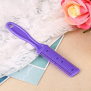 Hair Razor Trimmer Comb, Dual Sides Cutting Slim Haircuts Blade Hair Trimmer Comb for Beauty Salon Home Hairdressing