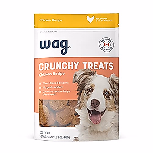 Amazon Brand - Wag Baked Biscuits Crunchy Dog Treats, Chicken, 1.5 lb
