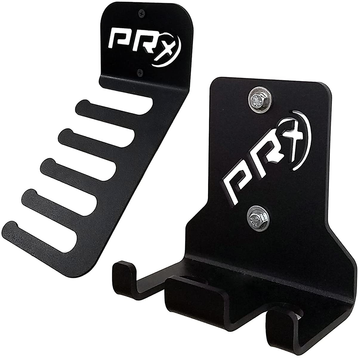 PRx Performance Double Barbell and Mobility Band Storage Bundle, Wall Mounted Gym Equipment